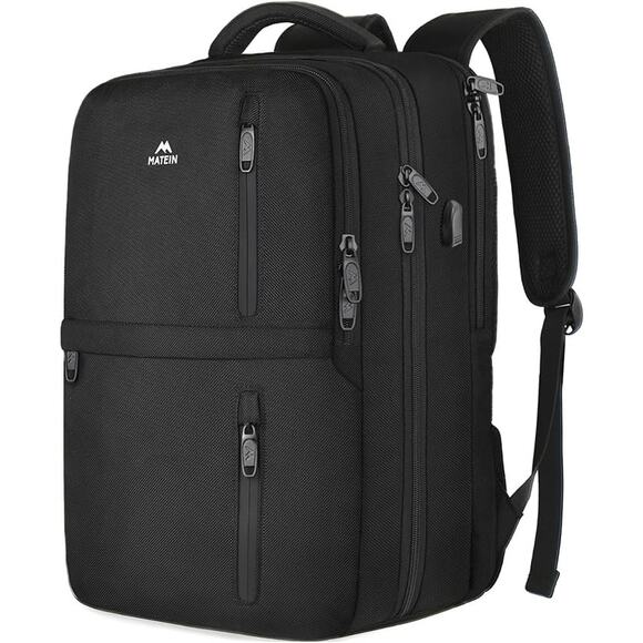 Matein | Bags | Matein 4l Travel Black Laptop Backpack W Usb Port ...